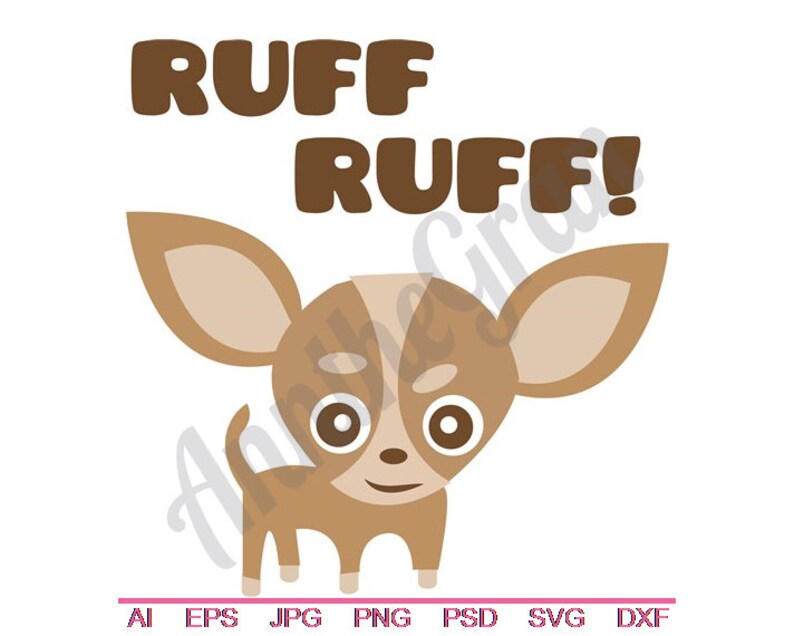 Ruff Ruff Chihuahua Svg Dxf Eps Png Jpg Vector Art - Etsy