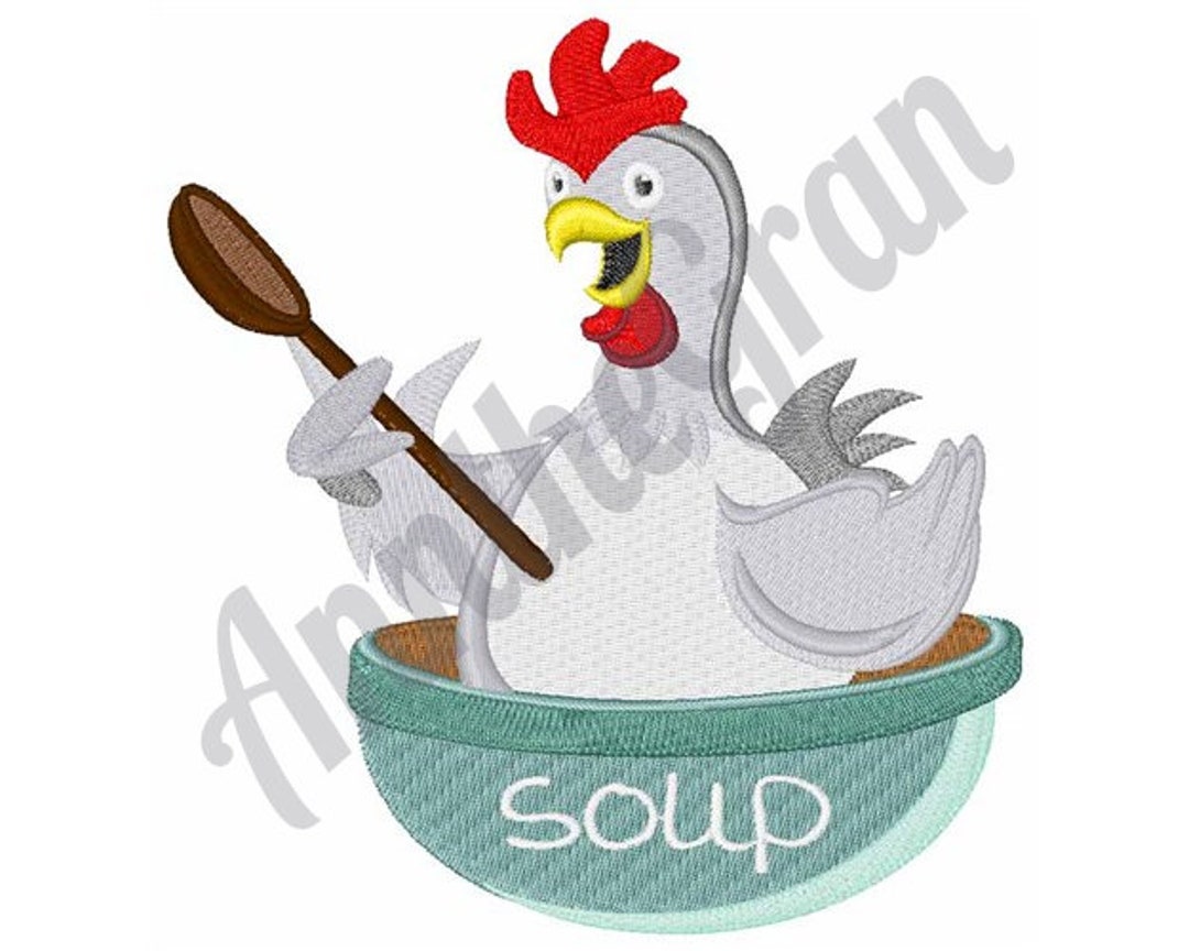 Chicken in Bowl Embroidery Design. Machine Embroidery Design. Cooking ...