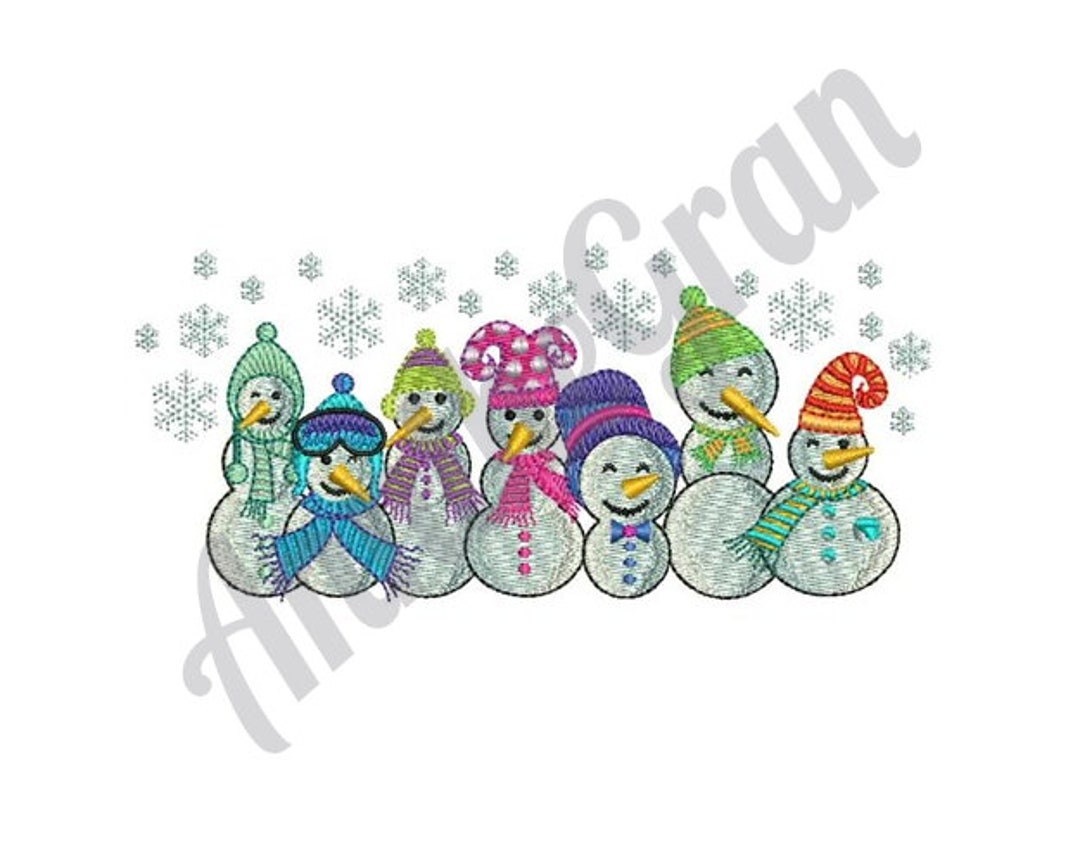 Snowman - Machine Embroidery Design, Snowman Family Embroidery Pattern ...