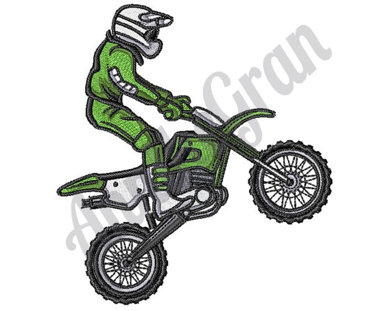 Motocross Rider Machine Embroidery Design. Dirt Bike - Etsy UK