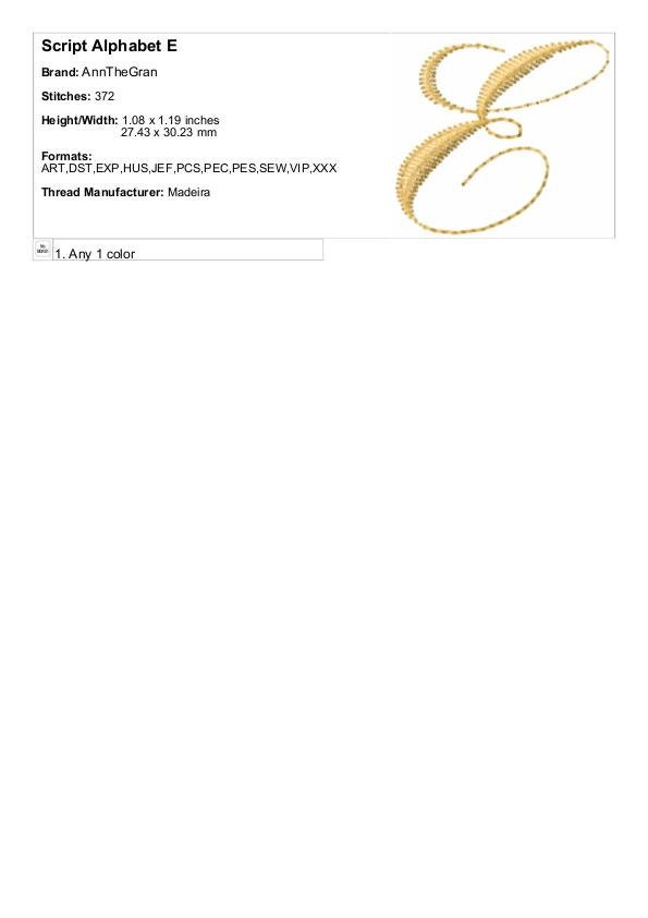 Script Letter E. Machine Embroidery Font. Cursive Letter - Etsy