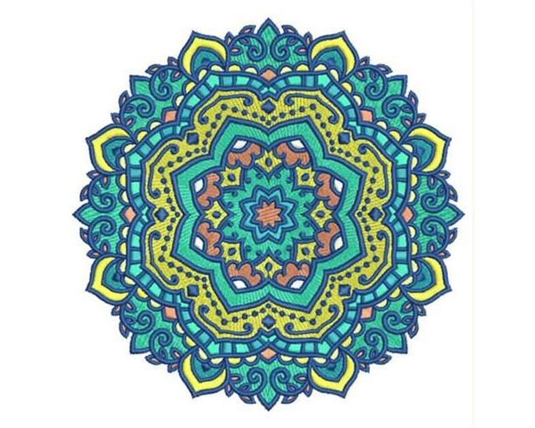 Round Mandala - Machine Embroidery Design - Etsy
