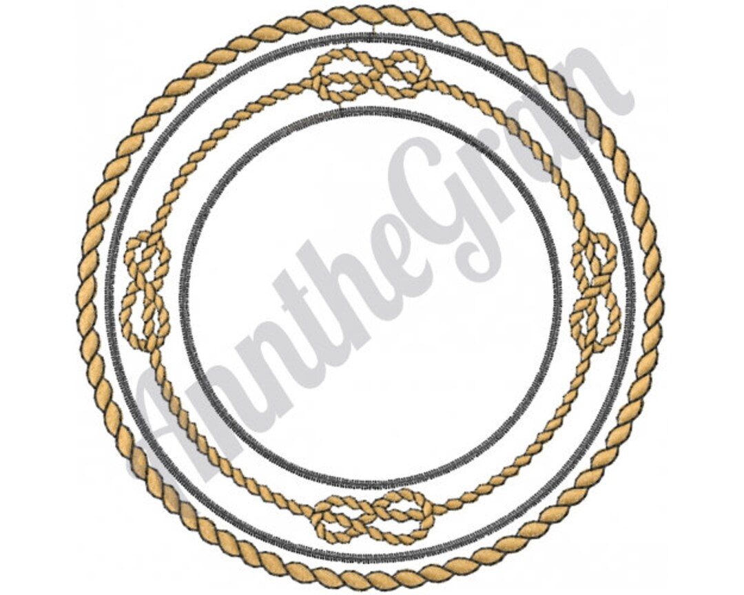 Circle Ropes - Machine Embroidery Design. Rope Knots Embroidery Pattern ...