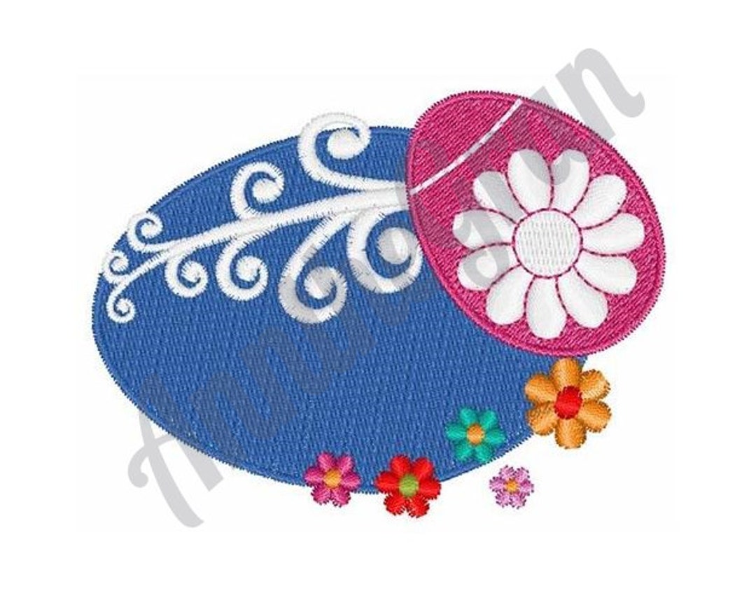 Decorated Easter Eggs Machine Embroidery Design, Colored Eggs ...