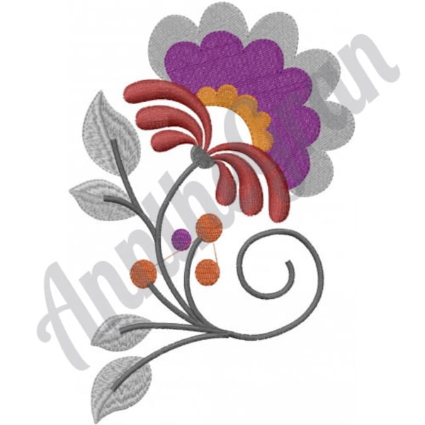 Jacobean Flower - Etsy