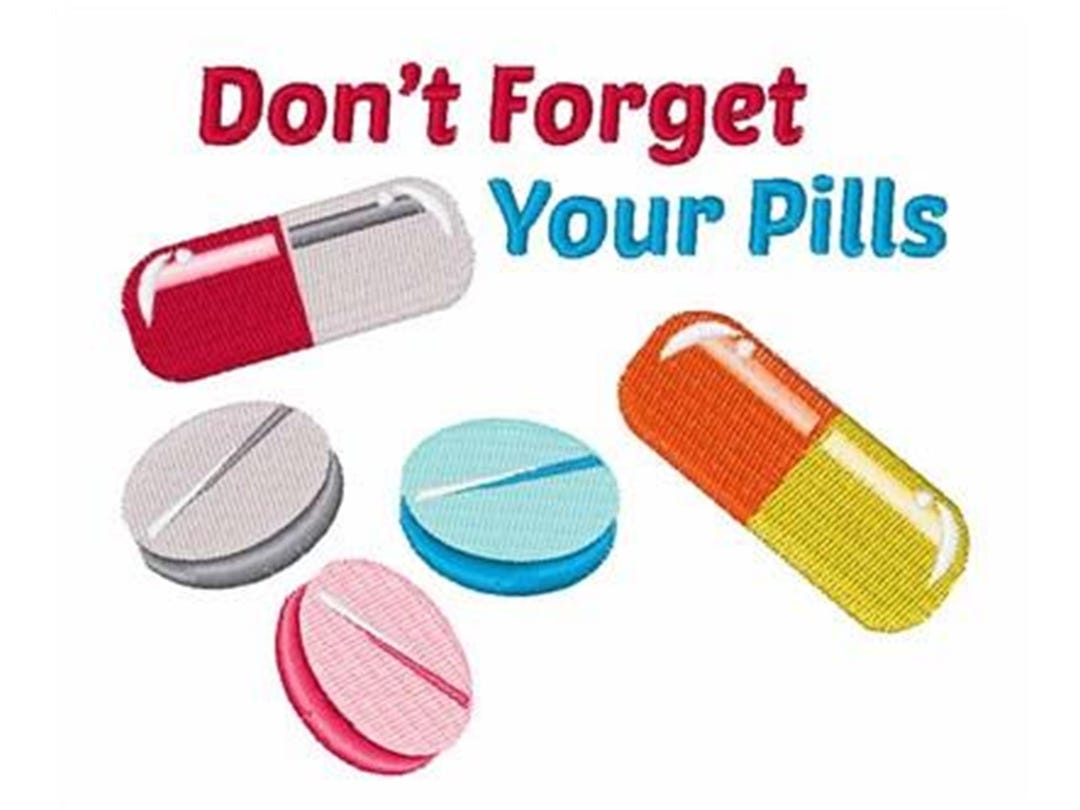 Don't Forget Your Pills - Machine Embroidery Design, Medication Pills ...