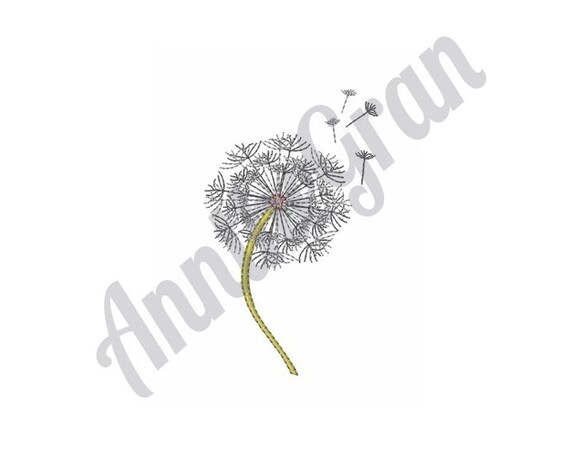 Dandelion Embroidery Design. Machine Embroidery Design. White | Etsy