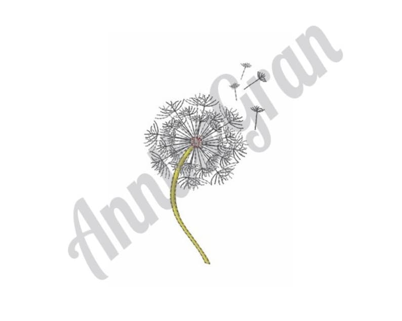 Dandelion Embroidery Design. Machine Embroidery Design. White | Etsy