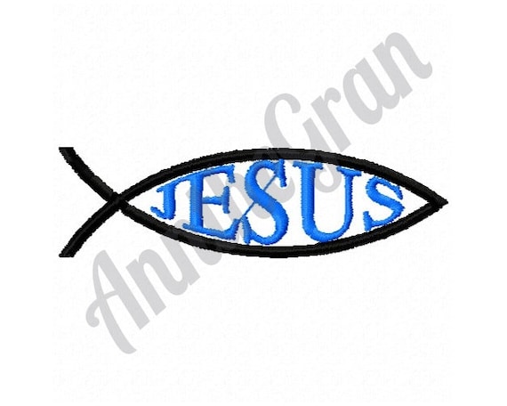 Jesus Christ Fish Embroidery Design. Machine Embroidery | Etsy