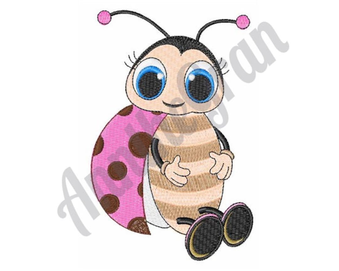 Ladybug Girl Embroidery Design. Machine Embroidery Design. Ladybug ...