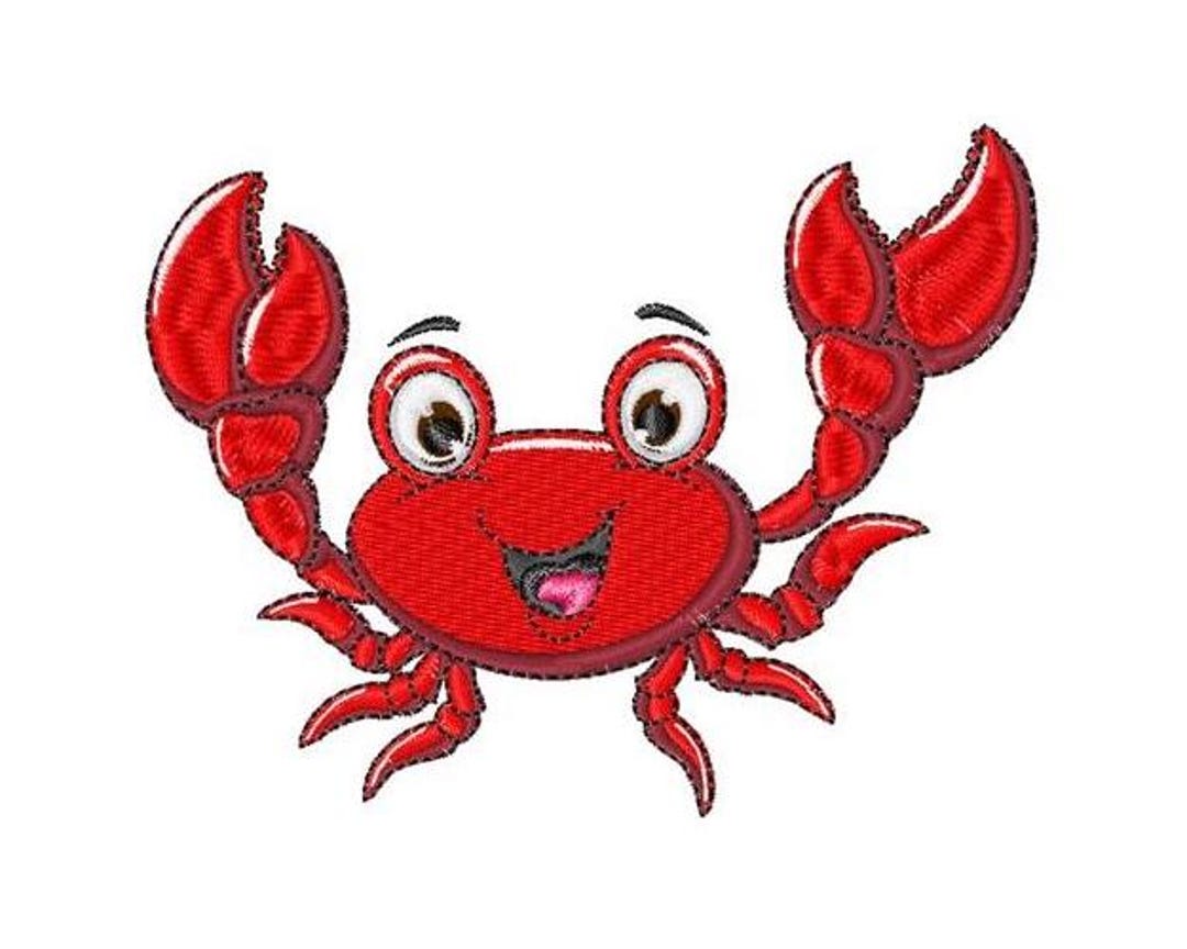 Red Crab - Machine Embroidery Design, Deep Sea Red Crab Embroidery ...