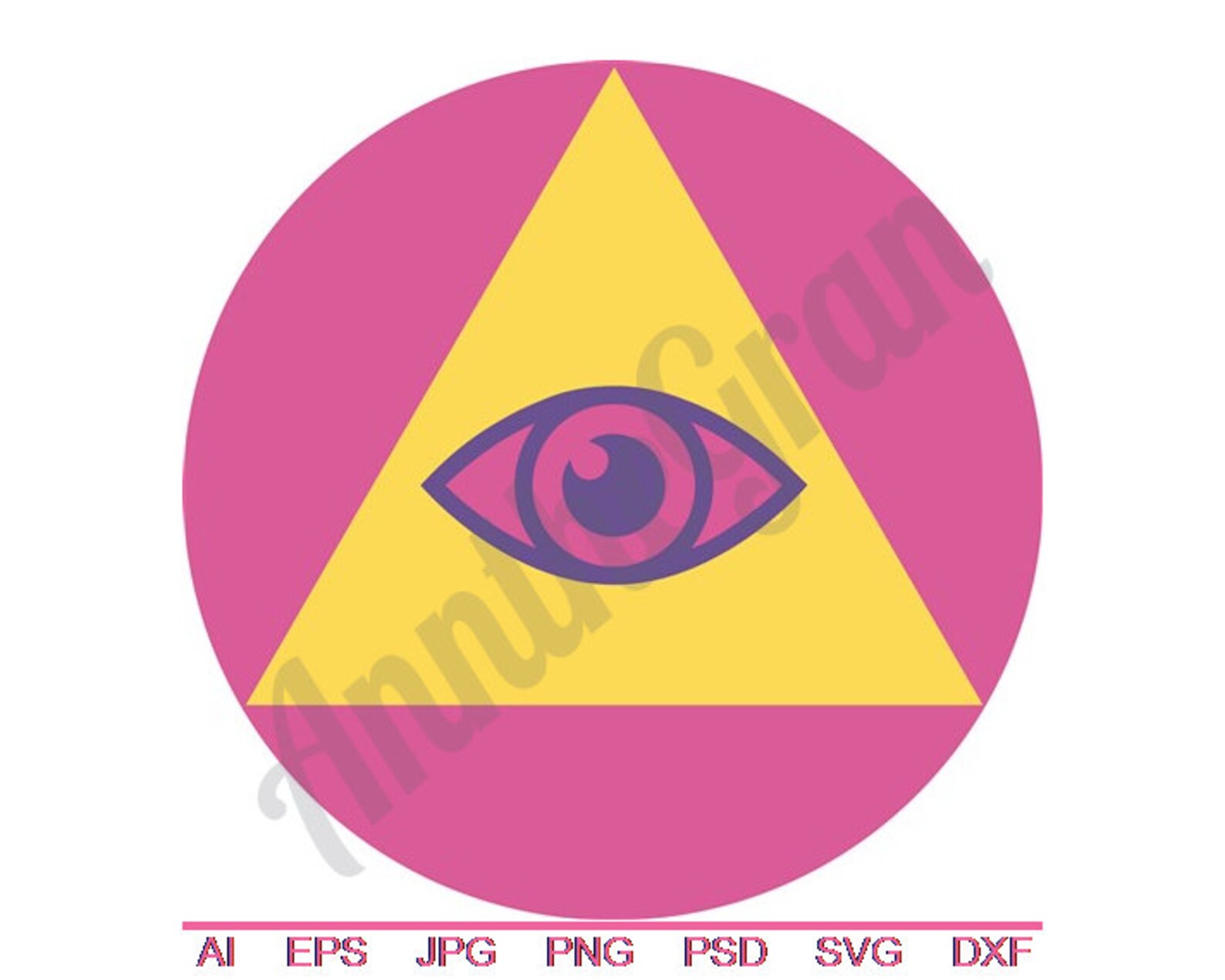All Seeing Eye Svg Dxf Eps Png Jpg Vector Art Clipart - Etsy