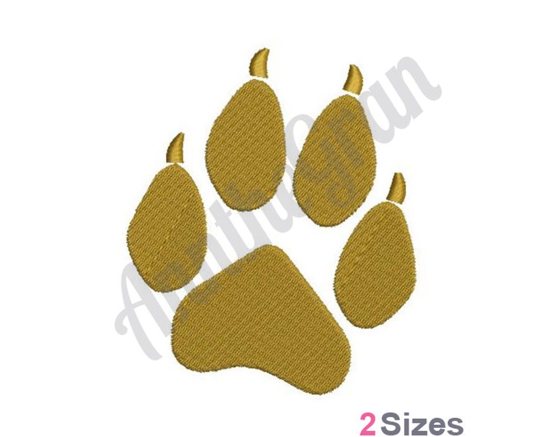 Wolf Paw Print - Machine Embroidery Design - 2 Sizes, Wild Animal ...