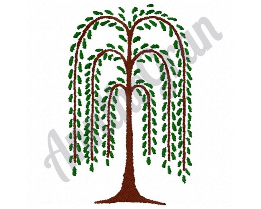 Willow Tree Embroidery Design. Machine Embroidery Design. Tree ...
