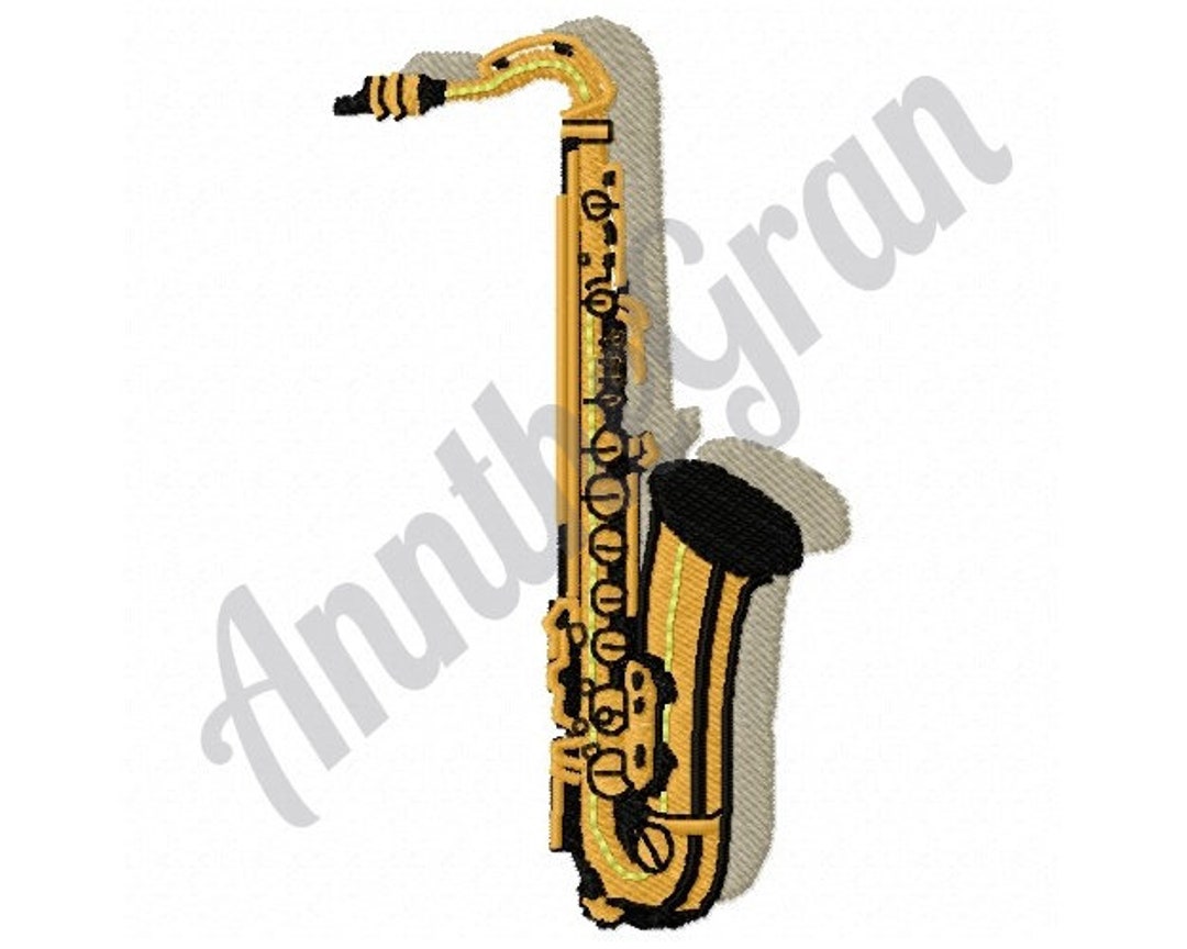 Saxophone Embroidery Design. Machine Embroidery Design. Musical ...