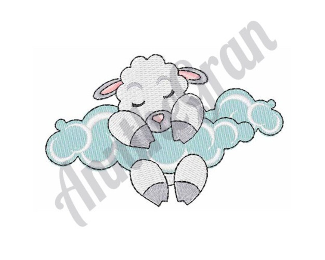 Sleep Lamb - Machine Embroidery Design - Etsy