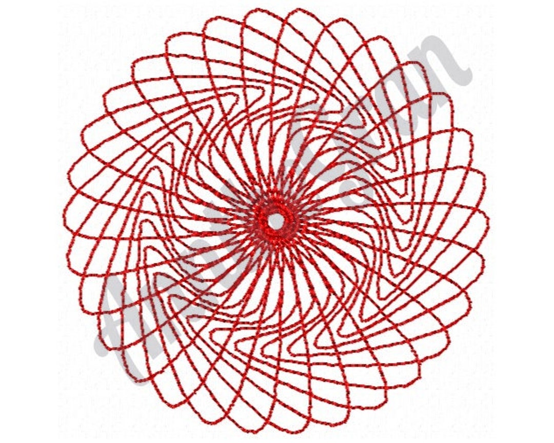 Spiral Embroidery Design. Circle Embroidery Design. Machine Embroidery ...