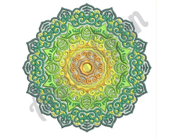 Lotus Flower Mandala Embroidery Design. Machine Embroidery | Etsy