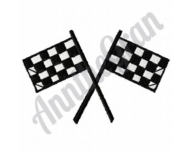Auto Racing Flags. Checkered Flags Embroidery Design. Machine - Etsy