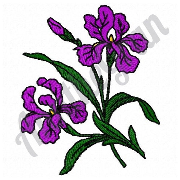 Iris Embroidery - Etsy