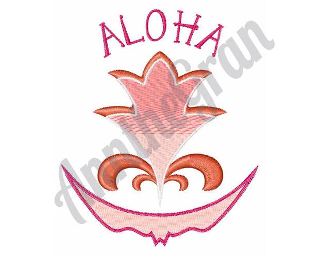 Aloha Flower - Machine Embroidery Design - Etsy