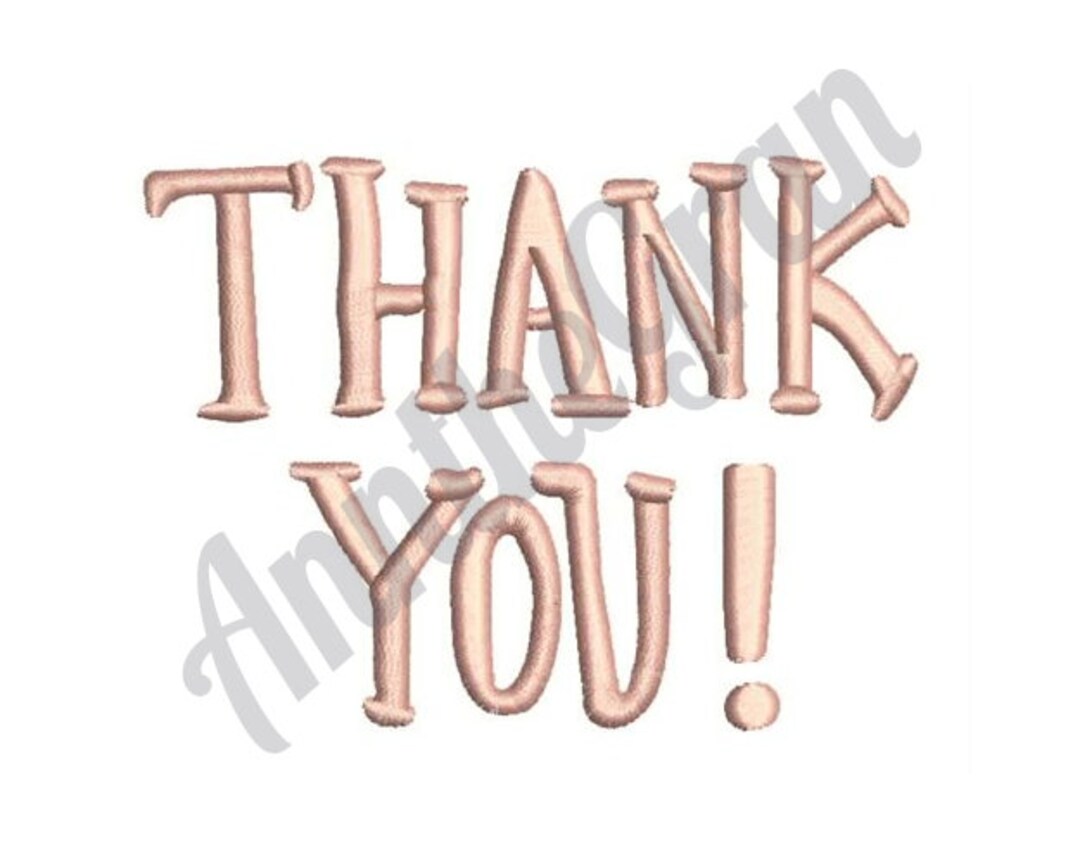 Thank You Embroidery Design. Machine Embroidery Design. Wedding Pattern ...