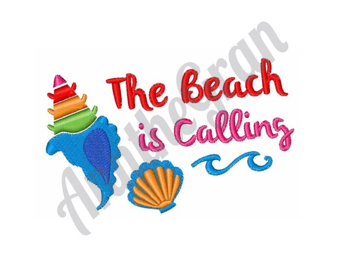 Beach Embroidery Design. Seashell Embroidery Design. Machine Embroidery ...