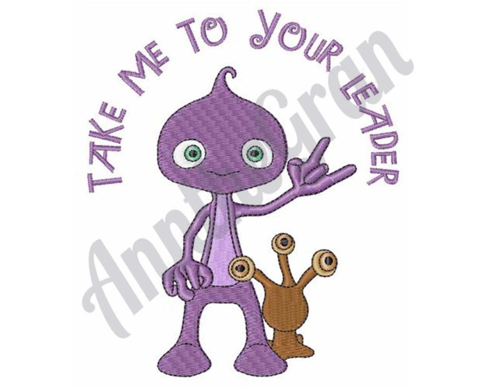 Aliens Machine Embroidery Design Take Me to Your Leader - Etsy