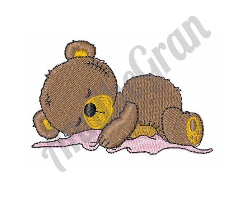 Sleeping Baby Bear Embroidery Design. Machine Embroidery | Etsy