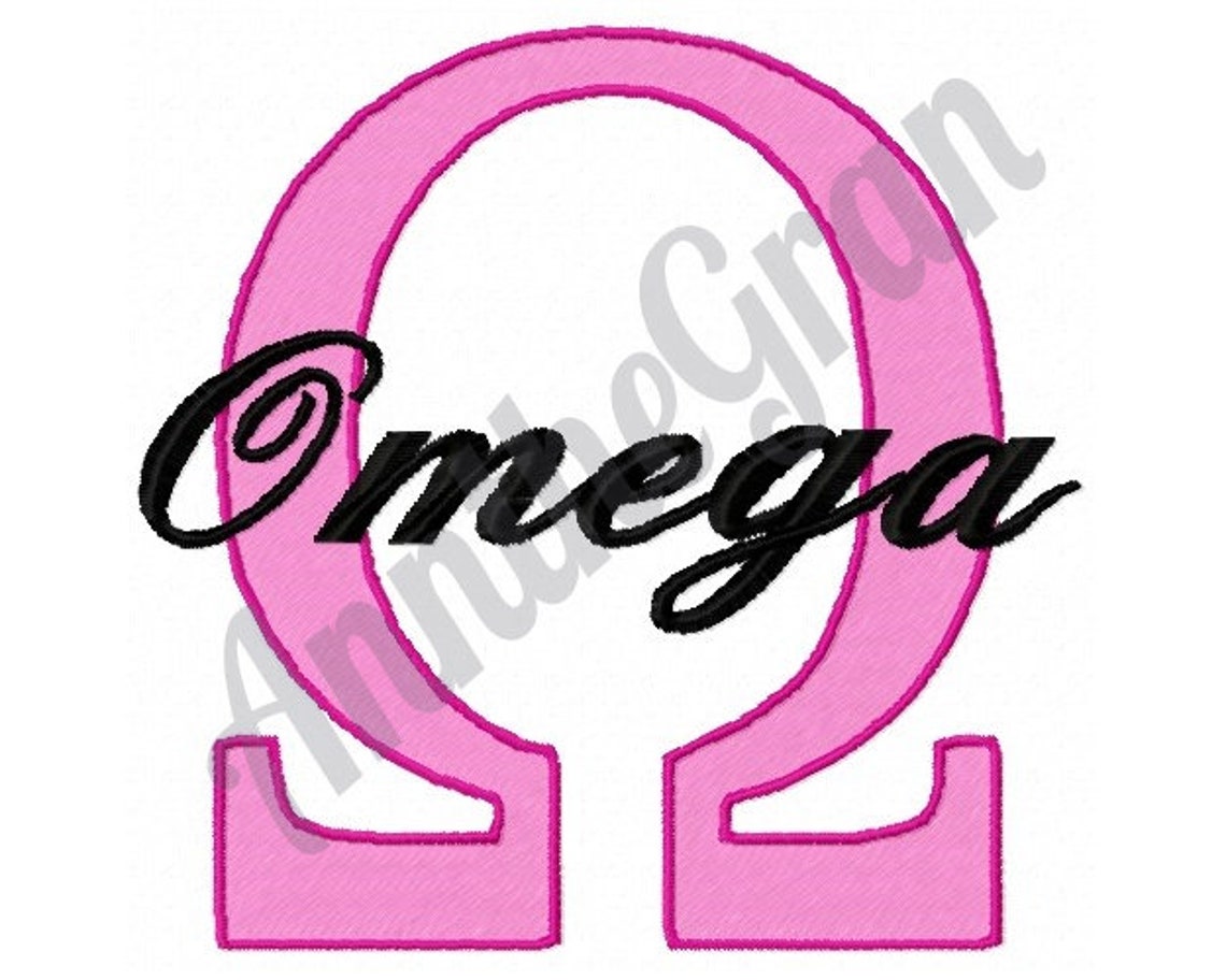 Omega Machine Embroidery Design. Omega Symbol Embroidery - Etsy