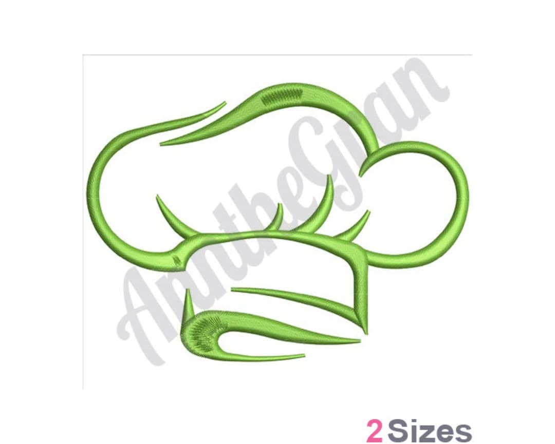 Chef's Hat - Machine Embroidery Design. Cooking Hat Embroidery Pattern ...