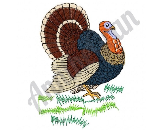 Turkey Embroidery Design. Machine Embroidery Design. Bird | Etsy