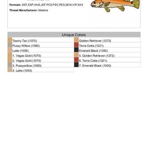 Redfish Embroidery Design. Machine Embroidery Design. Redfish ...