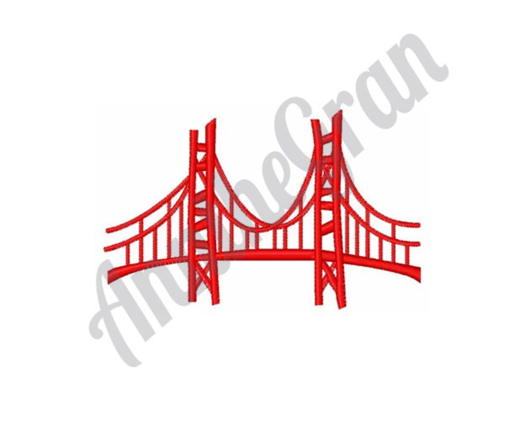 Golden Gate Bridge. Golden Gate Pattern. Machine Embroidery Design ...