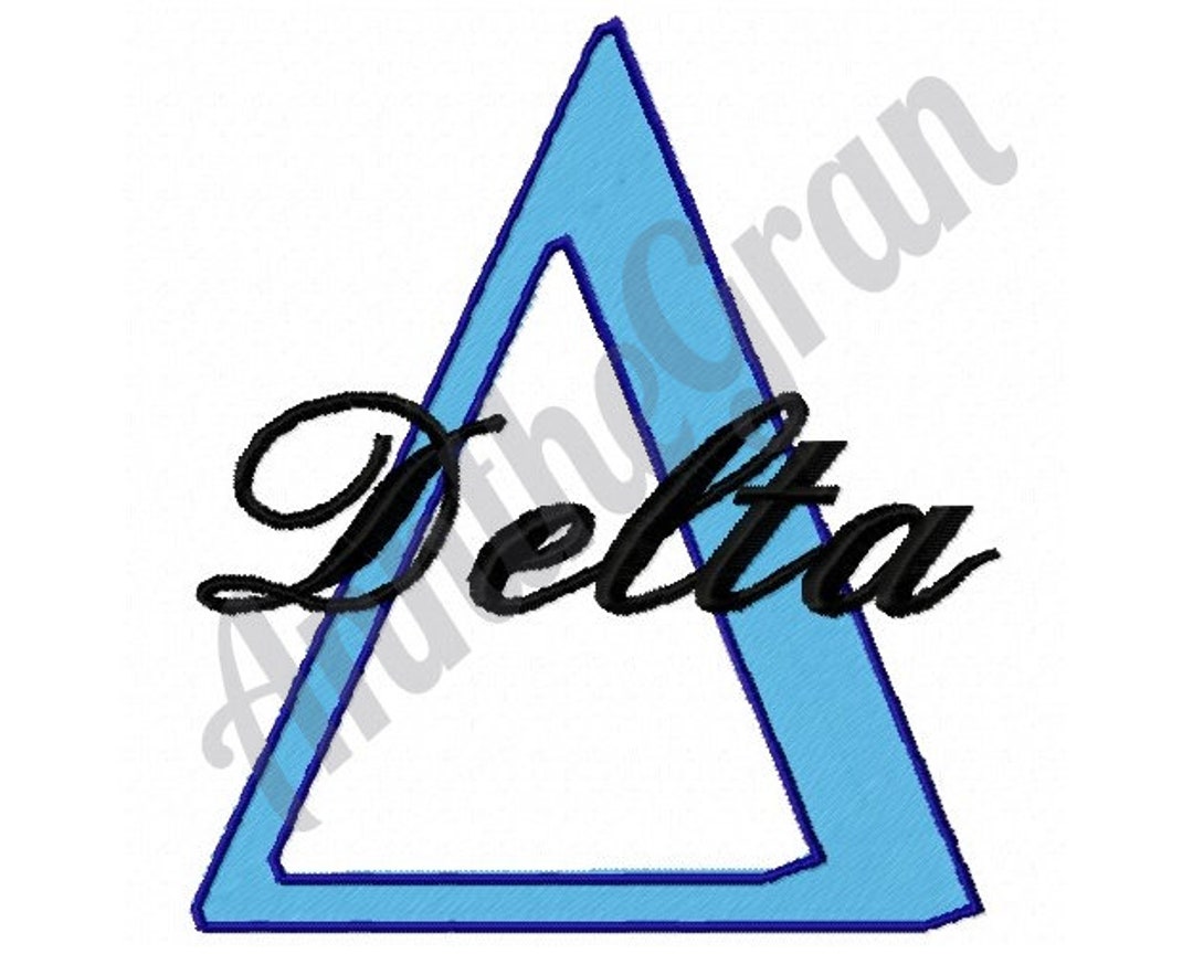 Delta Letter Embroidery Design. Machine Embroidery Design. Greek Font ...