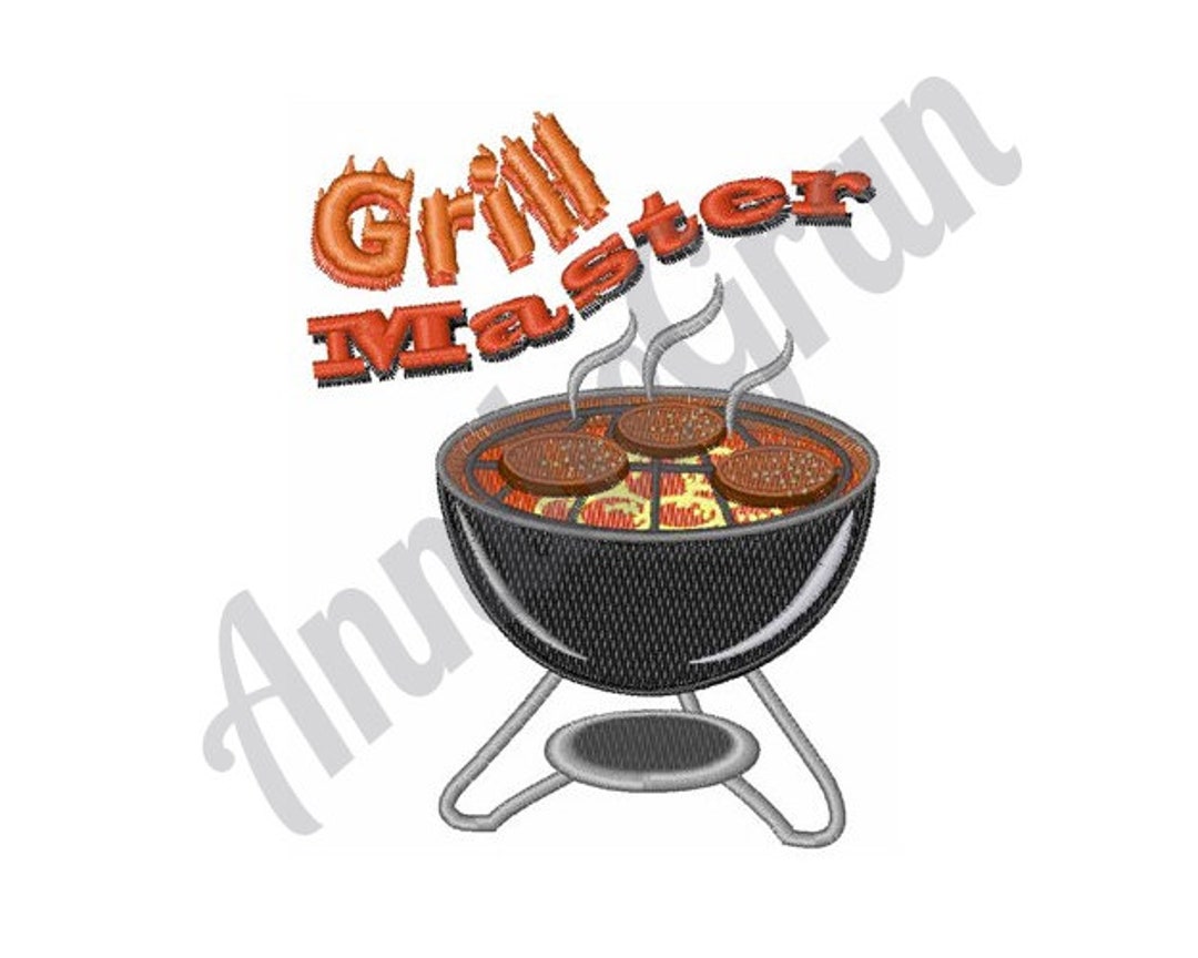 Barbecue Grill Embroidery Design. Machine Embroidery Design. BBQ ...