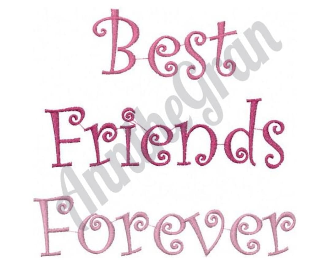 Best Friends Forever Machine Embroidery Design, Best Friend Forever ...