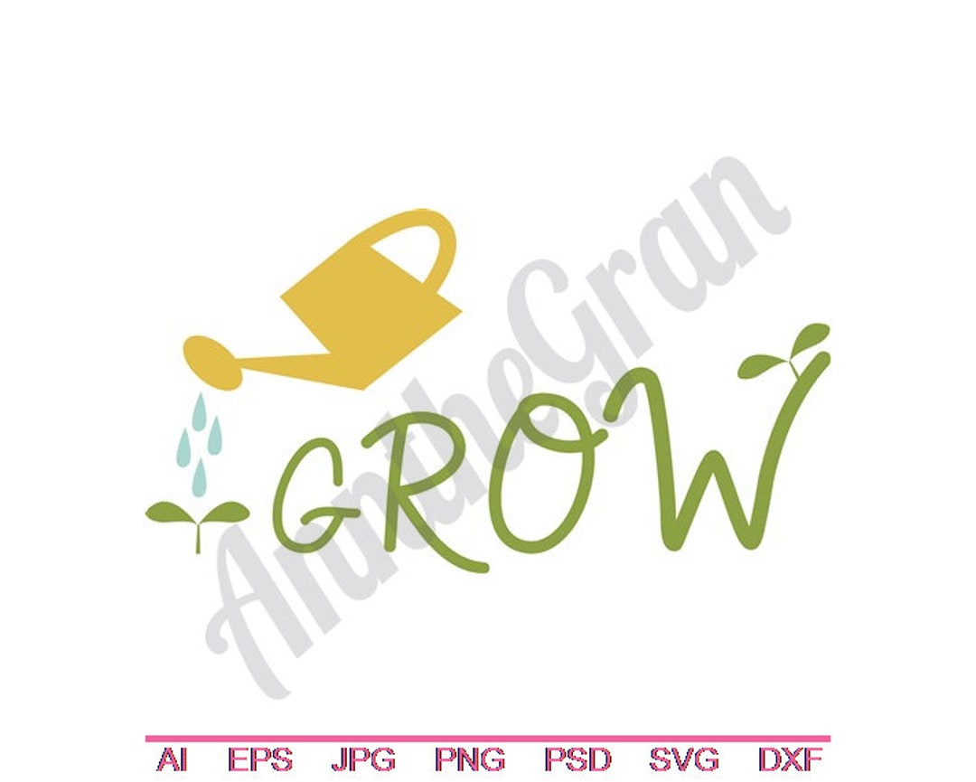 Grow Plants Svg Dxf Eps Png Jpg Vector Art Clipart Cut - Etsy