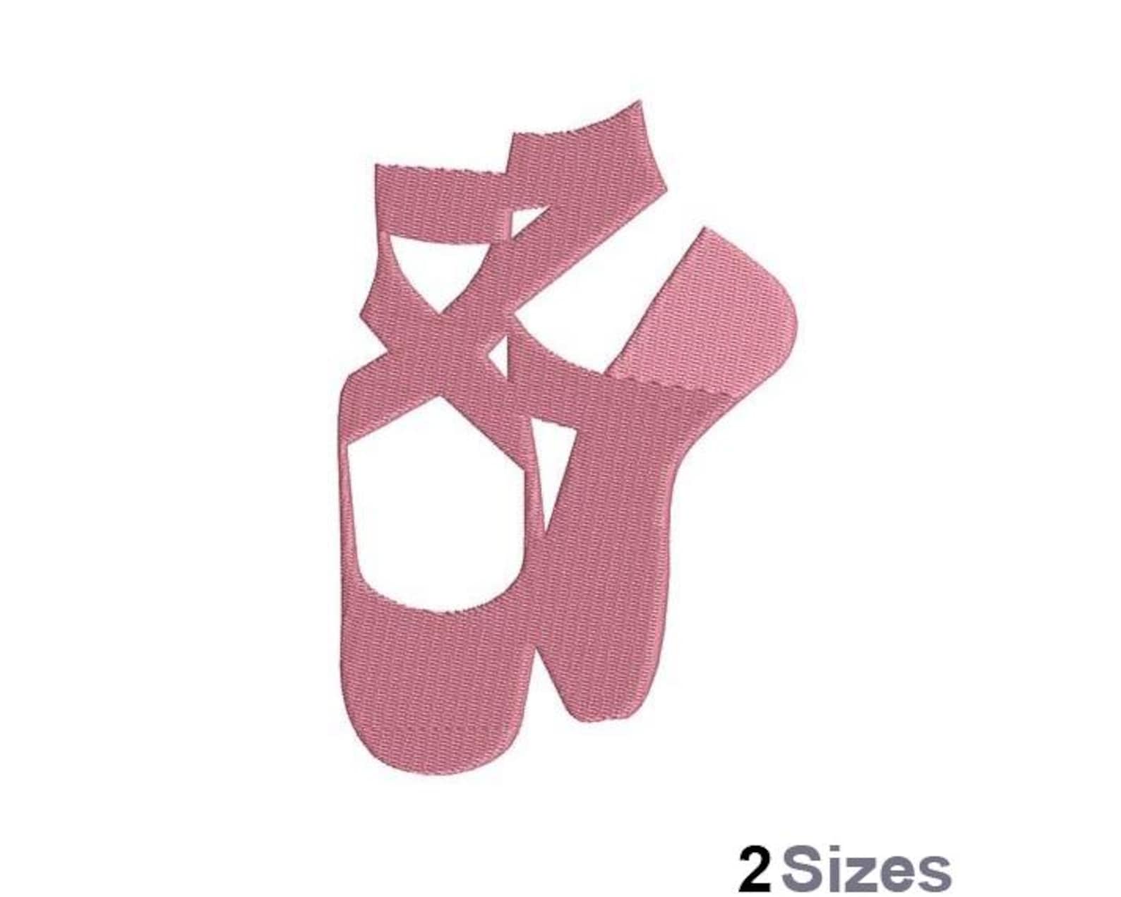 Plie Stance Ballerina Shoes - Machine Embroidery Design - 2 Sizes ...