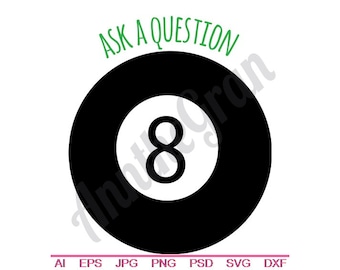 8 Ball Svg Dxf Eps Png Jpg Vector Art Clipart Cut File - Etsy