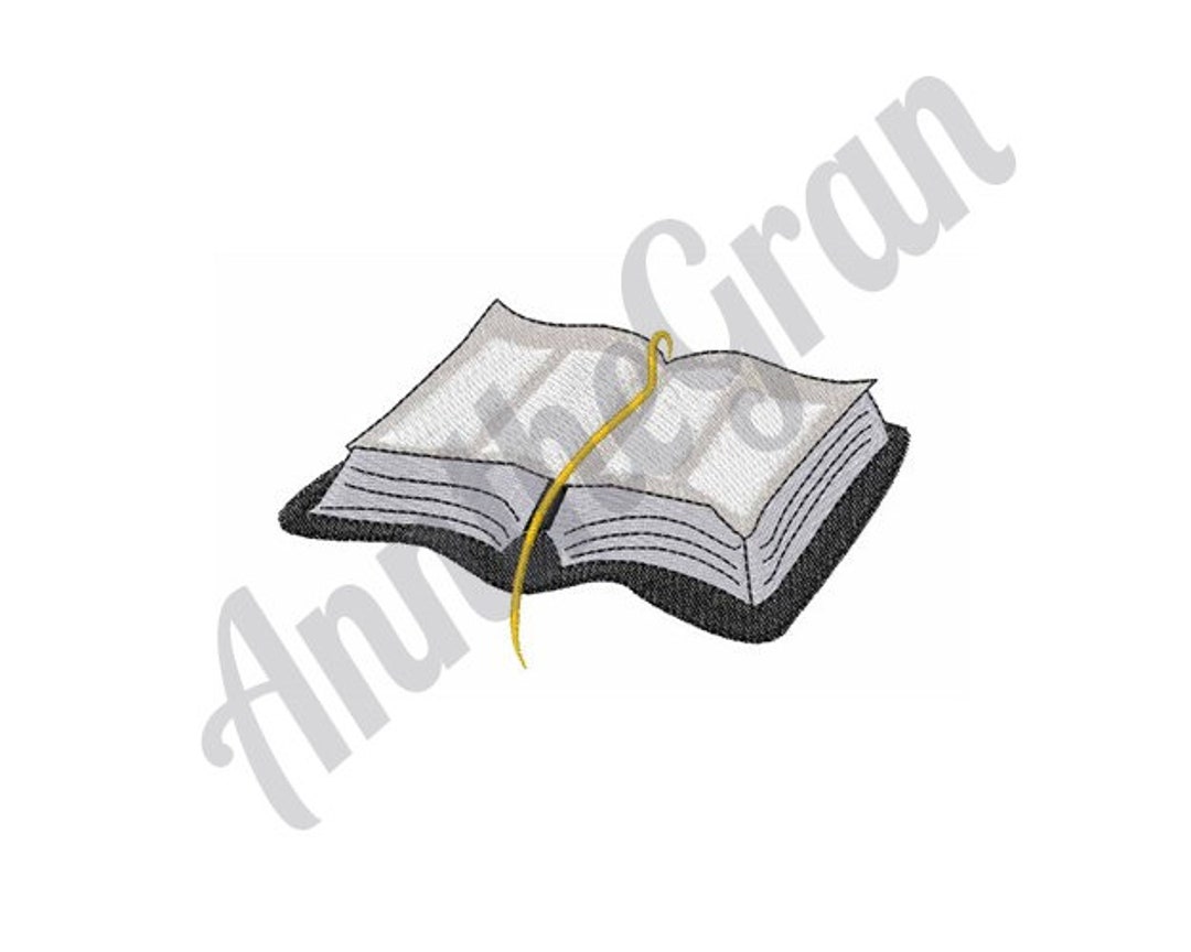 Open Bible - Machine Embroidery Design. Open Bible Embroidery Pattern ...