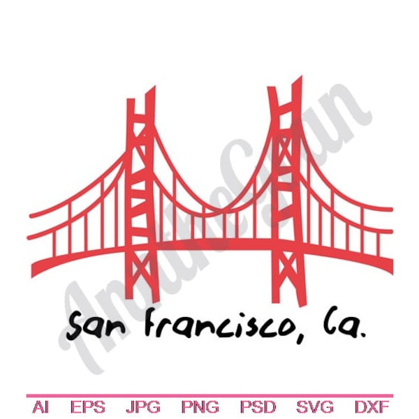Golden Gate Bridge Embroidery File - Etsy