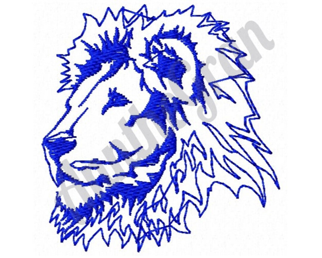 Lion Head Embroidery Design. Machine Embroidery Design. Lion Silhouette ...