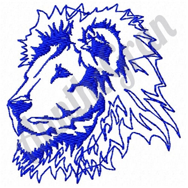 Lion Head Embroidery - Etsy