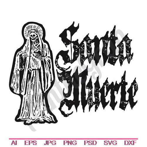 Santa Muerte Statue Svg Dxf Eps Png Jpg Vector Art - Etsy