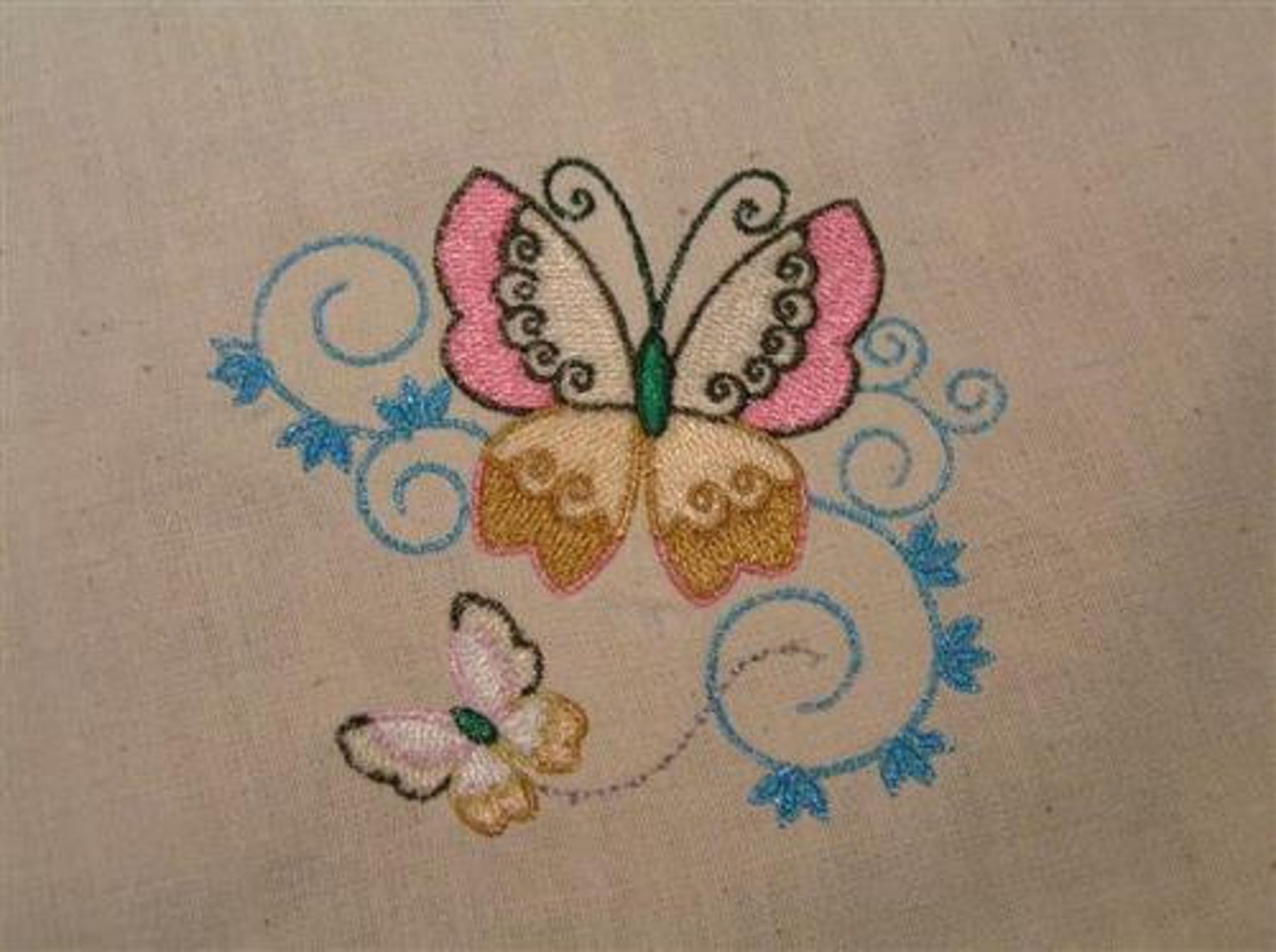 Flying Butterflies Embroidery Design. Machine Embroidery Design ...