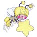 Flying Baby Bee With Star Embroidery Design. Machine Embroidery Design ...