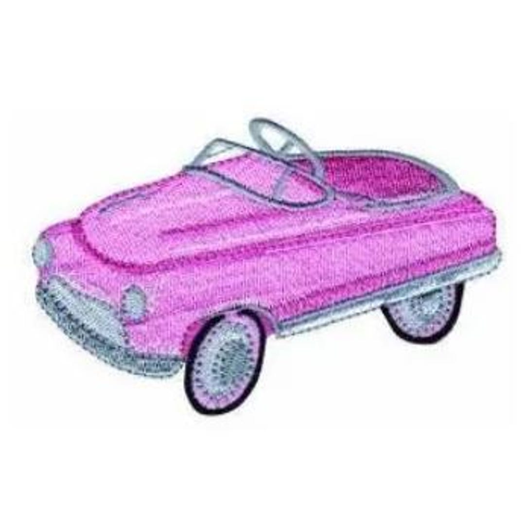 Pink Toy Car - Machine Embroidery Design, Cabriolet Embroidery Pattern ...