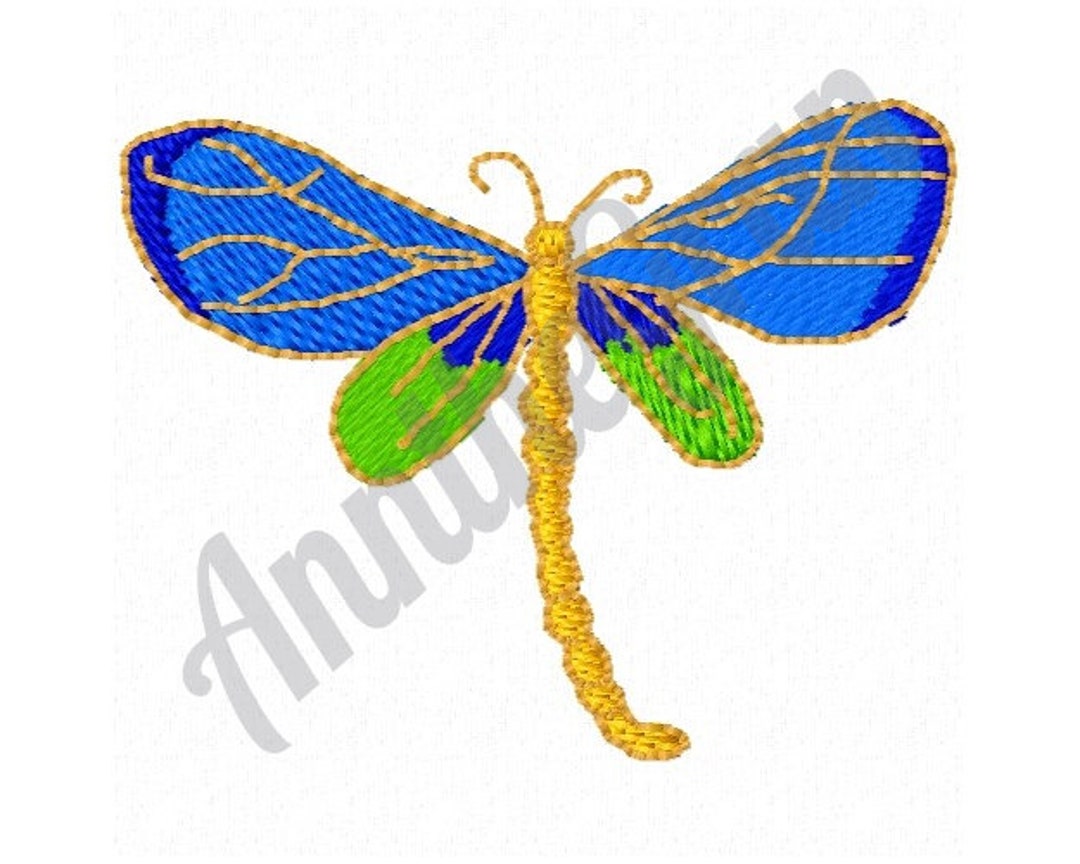 Dragonfly - Machine Embroidery Design. Dragonfly Embroidery Pattern - Etsy