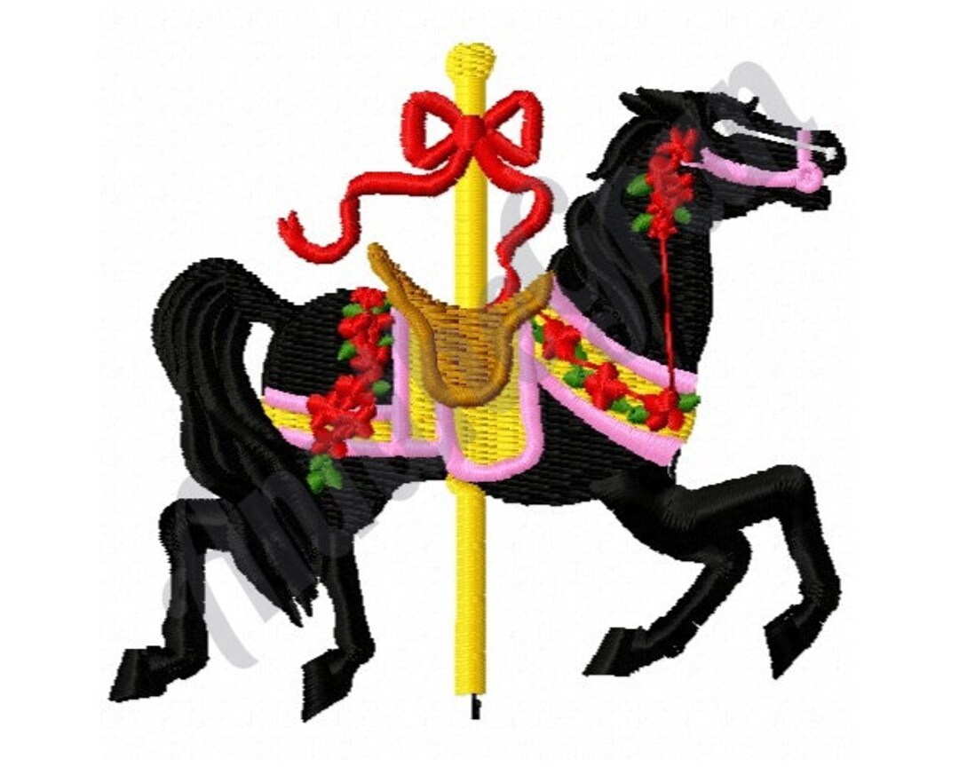 Carousel Horse - Machine Embroidery Design. Toy Carousel Embroidery ...